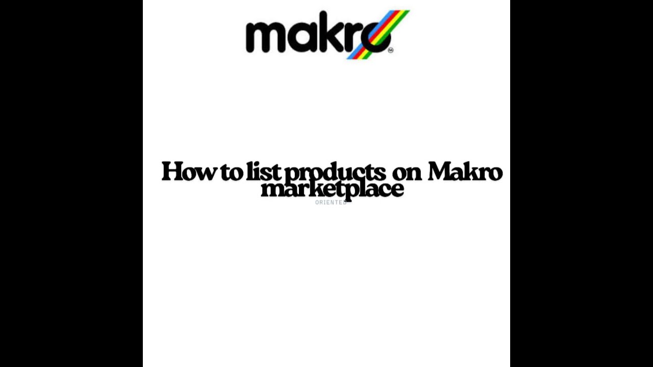 How to list products on Makro Marketplace - YouTube