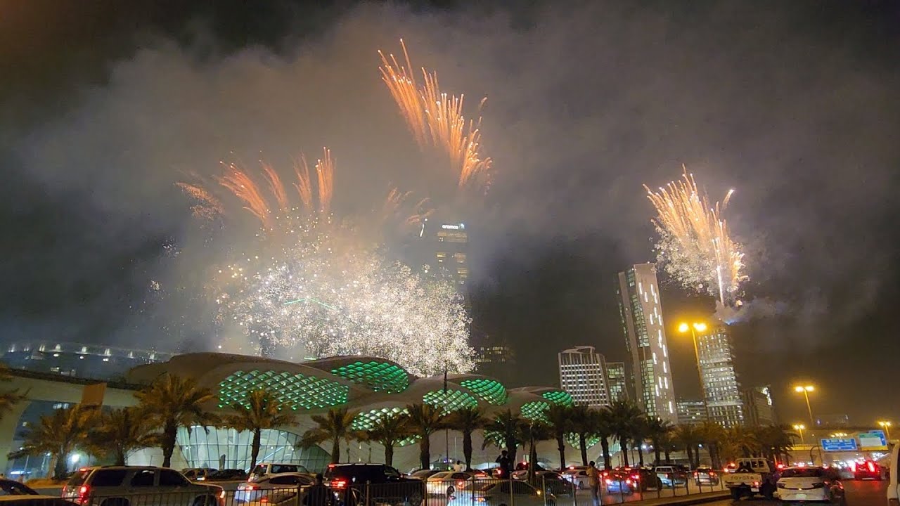 Fireworks at KAFD for Saudi Founding Day (in case you missed it. the ...