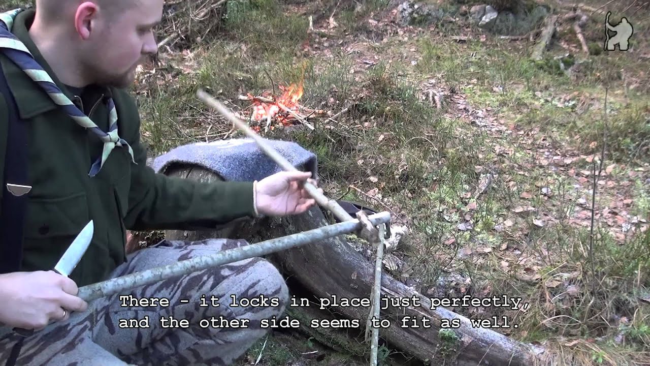 Making a bushcraft pack-frame - YouTube