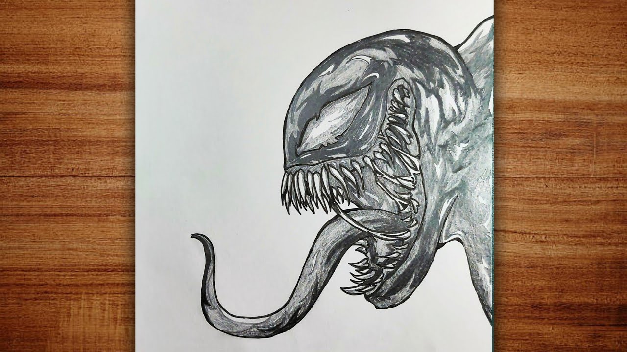 How to draw Venom step by step - YouTube