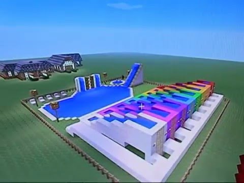 how to make a water slide on minecraft!!! - YouTube