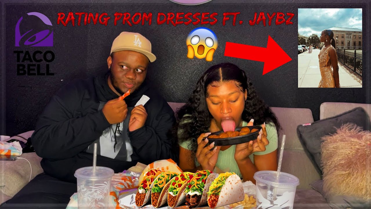 RATING PROM DRESSES & TACO BELL MUKBANG FT. JAYBIES (HIGH ...