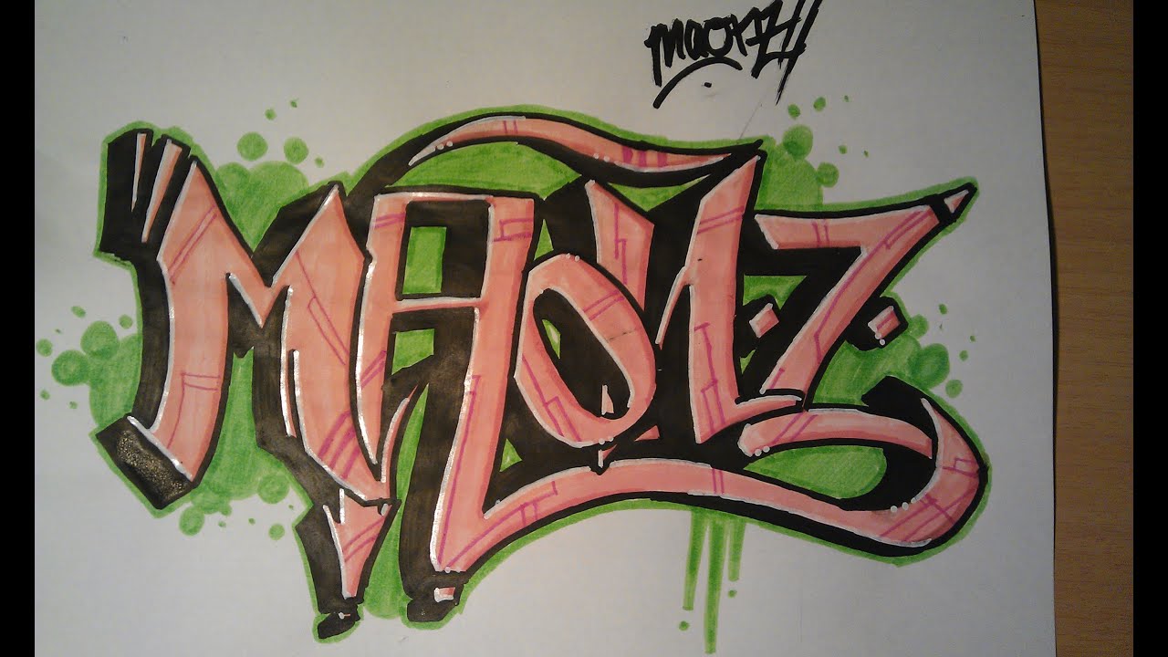 Boceto de Graffiti en Papel - Maonz - YouTube