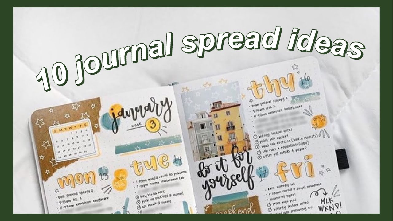 10 journal spread ideas 🌿 what to write in your journal - YouTube