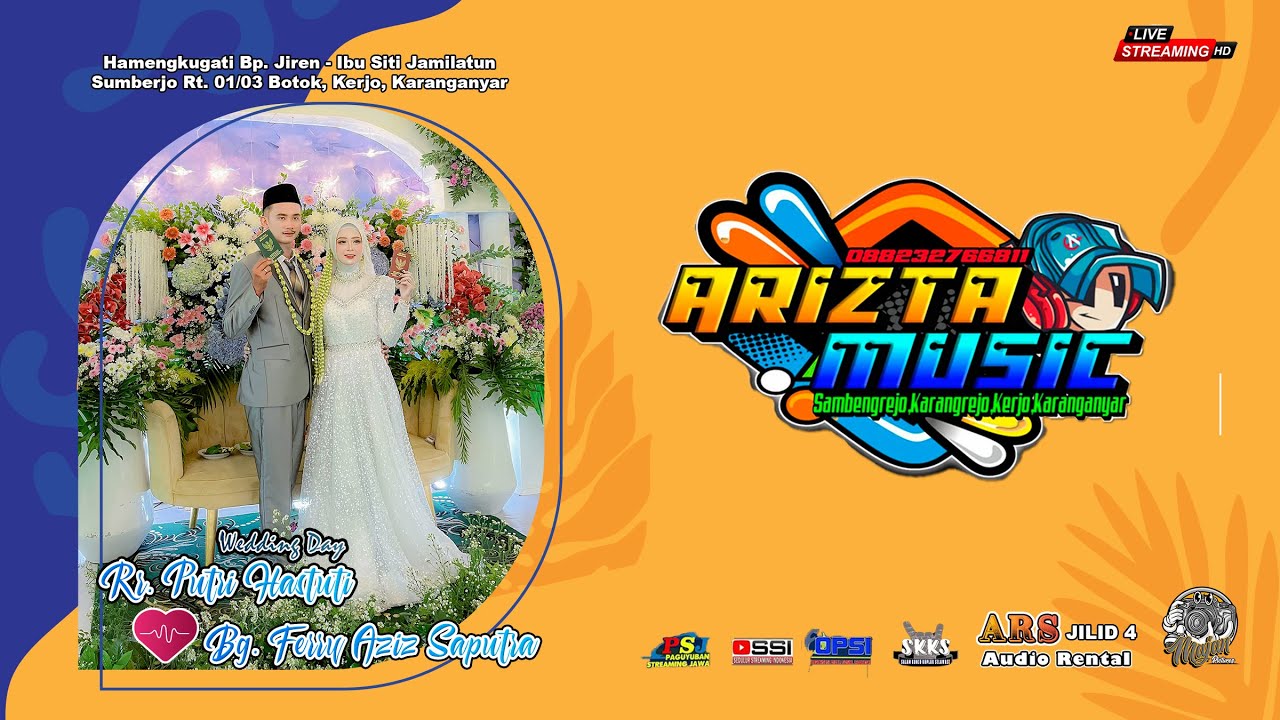 LIVE * ARISTA MUSIK * " Pernikahan " Putri & Ferry " ARS JILID 4 ...