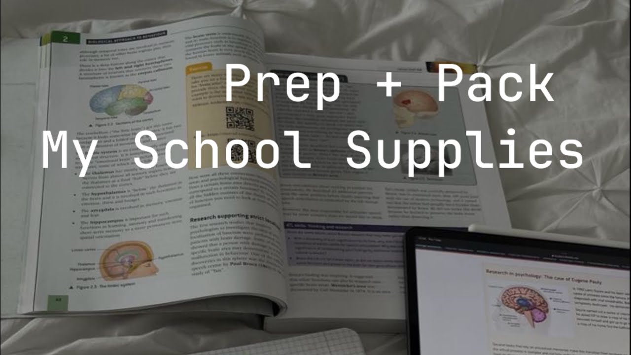 Prep + Pack My School Supplies 📚 - YouTube