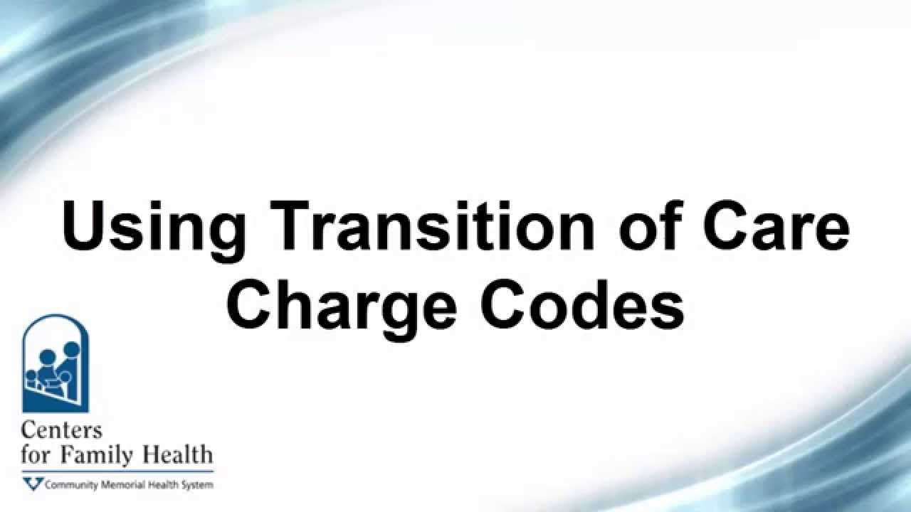 Transition Of Care Charge Codes in Allscripts EHR - YouTube