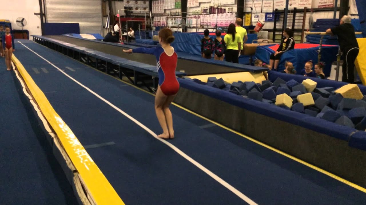 Heather's Level 4 Second Tumbling Pass - YouTube