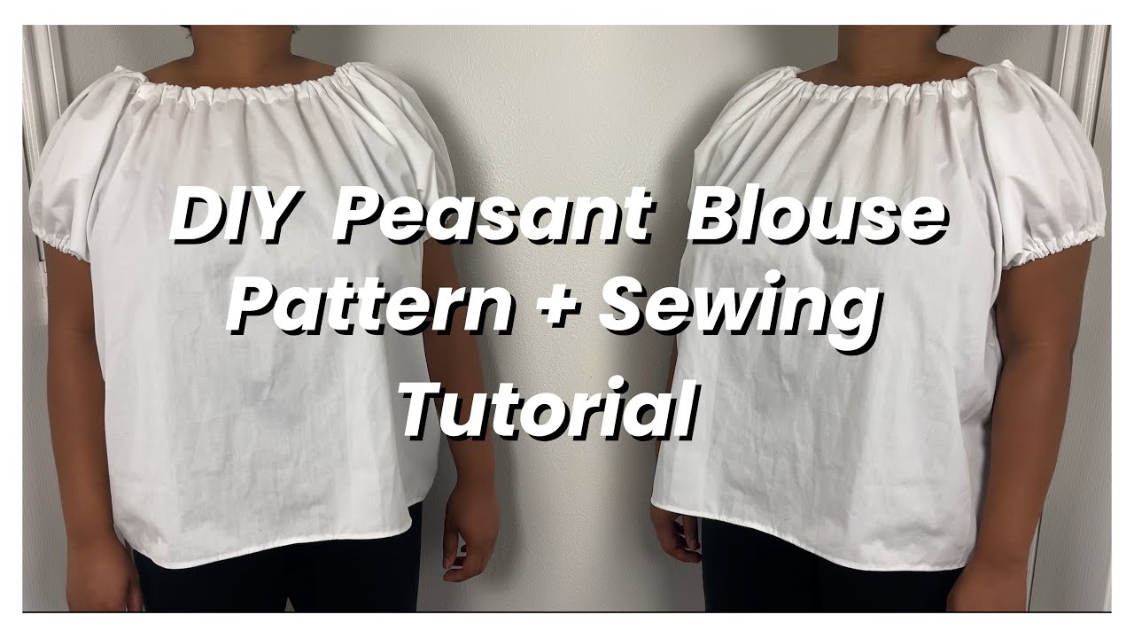 DIY ONE HOUR Peasant Top | Pattern Sew-a-long | Easy DIY Cottagecore ...