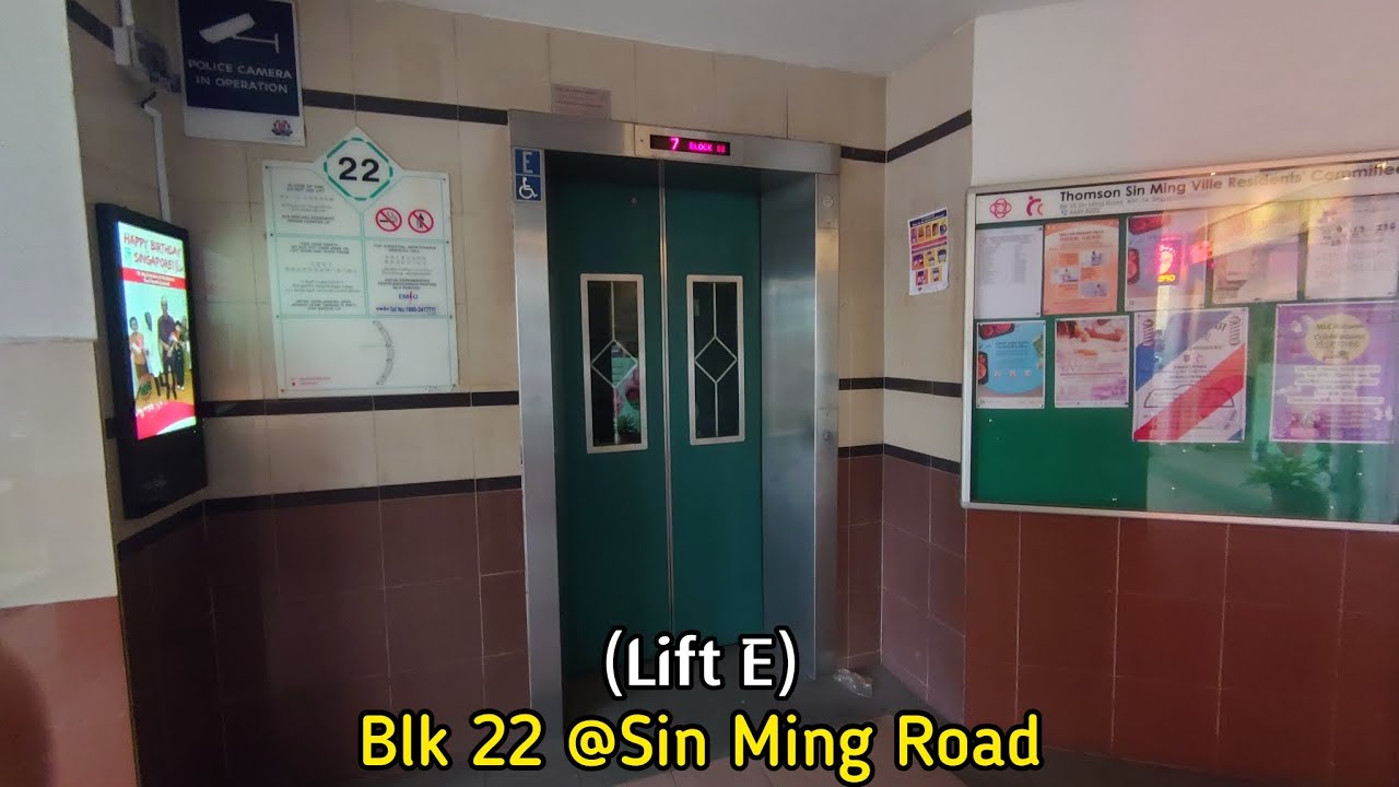Blk 22 Sin Ming - 1998 Fujitec Elevator [Lift E] - YouTube