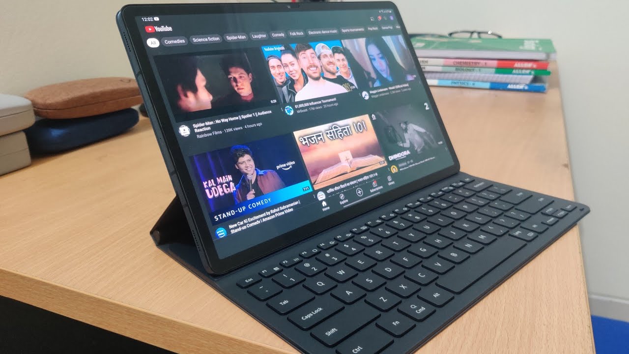 Samsung Tab S7 plus book cover Keyboard (for S7 Fe also) - YouTube
