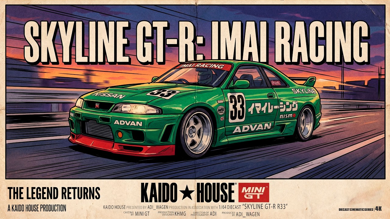 Kaido House 1:64 - Skyline GT-R R33 Imai Racing V1 (Green) No. 150 ...