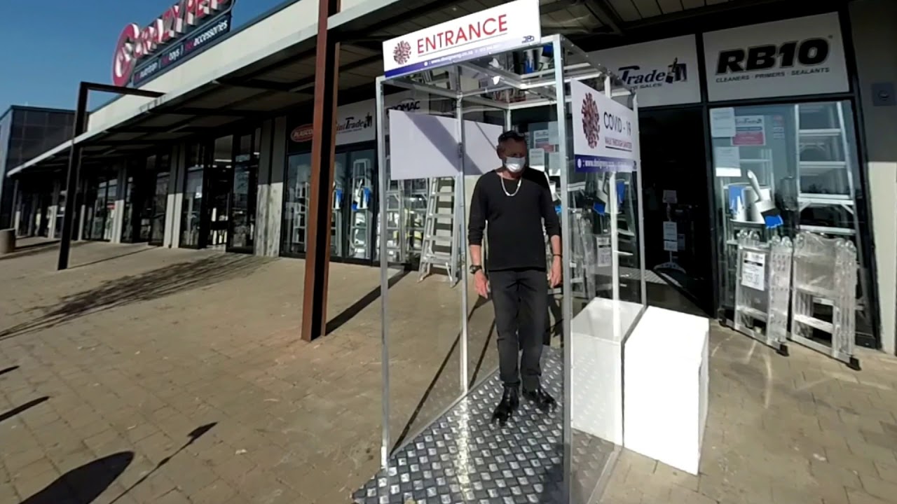 Automated Sanitizer Booth - YouTube