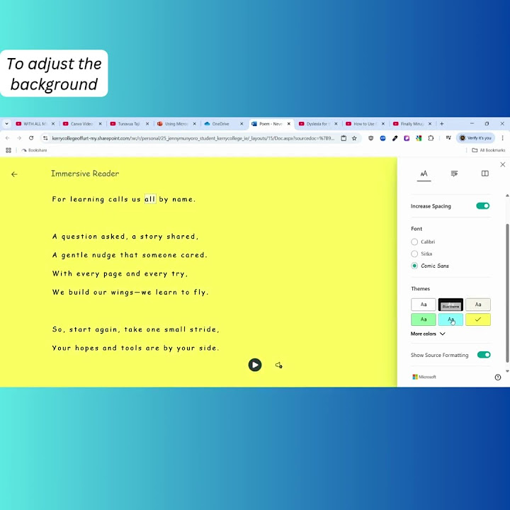 Using Microsoft Immersive Reader to Support Learners with Dyslexia and Learning Difficulties ...