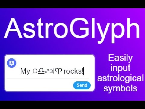 AstroGlyph Tutorial - YouTube