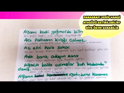 A HARFİYLE BAŞLAYAN ATASÖZLERİ-1 #tyt #tyttürkçe #kpss #yks #atasözleri #ösym #sözcükteanlam