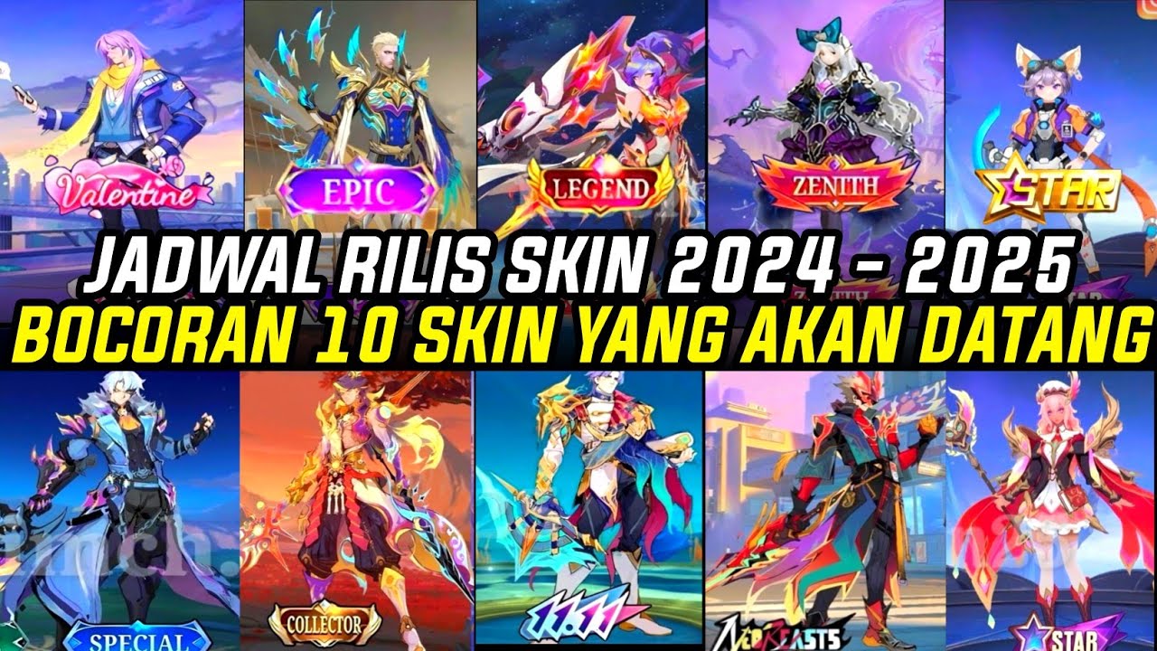 BOCORAN 10 SKIN BARU TERBARU MOBILE LEGENDS YANG AKAN DATANG 2024 2025 ...