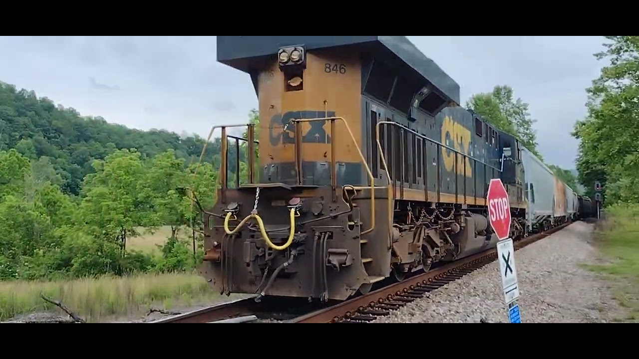 M653-01 & E342 north end of Starnes Virginia on the Clinchfield June 2 ...