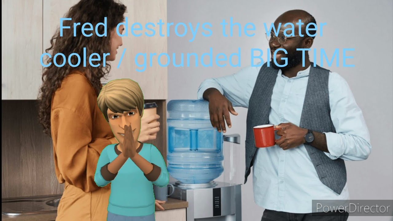 Fred destroys the water cooler / grounded BIG TIME - YouTube