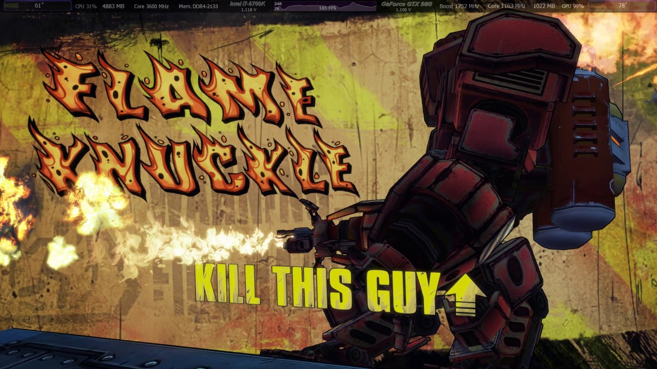 Borderlands The Pre-sequel GTX980 | i7-6700K OSD - Benchmark - YouTube