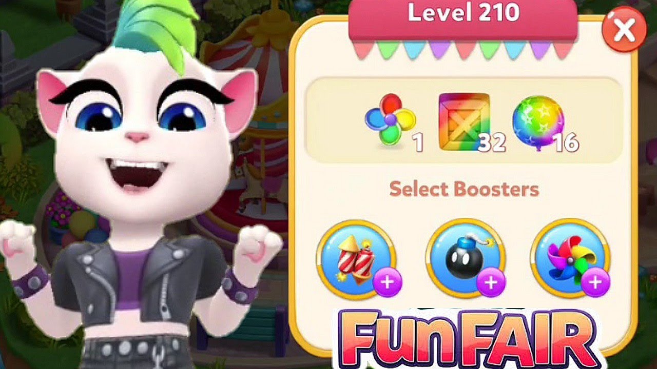 Talking Tom Fun Fair stage 206 - 210 Gameplay Android ios - YouTube