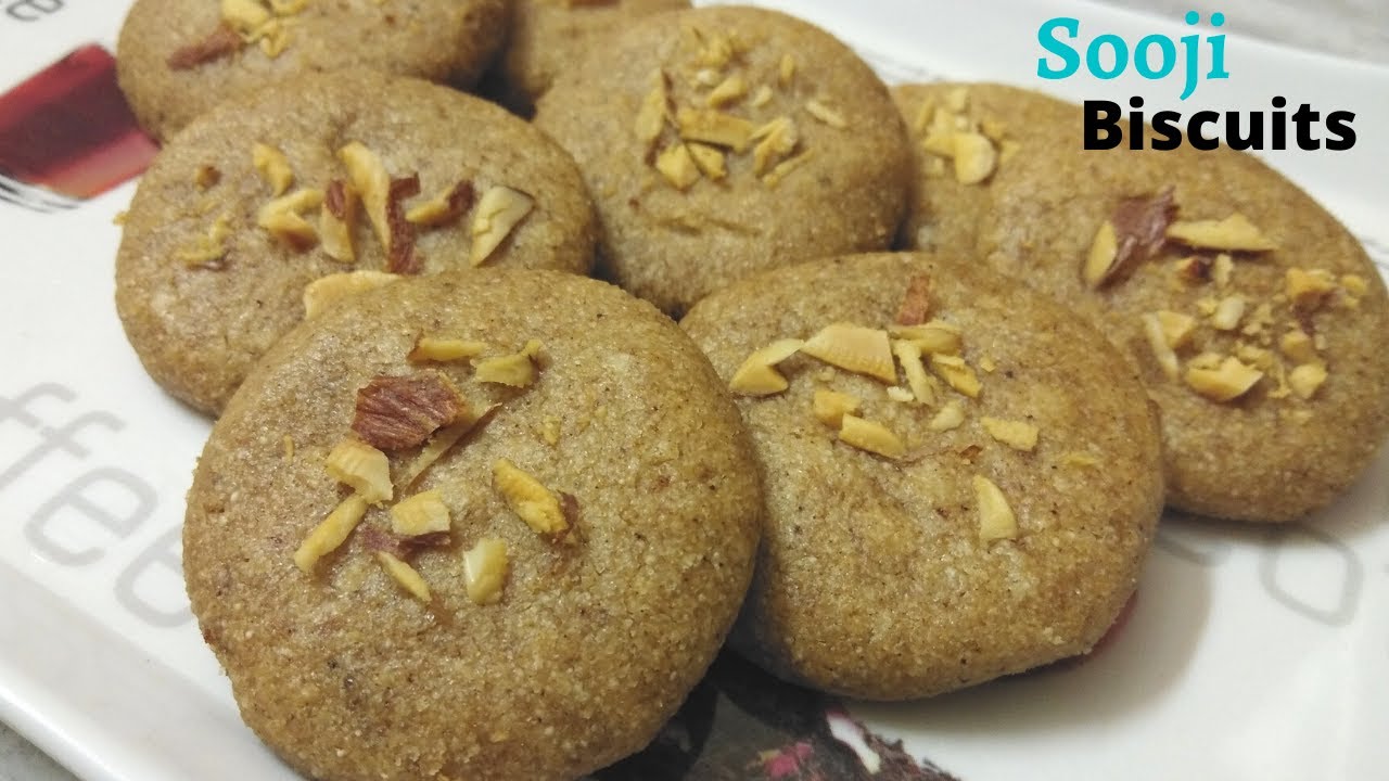 Semolina Biscuit Recipe | Suji Biscuit Recipe Without Oven | No Butter ...