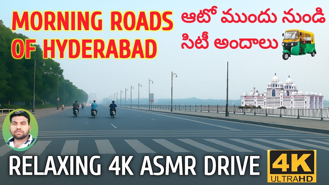 Hyderabad Tank Bund View | ట్యాంక్ బండ్ మార్నింగ్ డ్రైవ్ | Auto Front ...