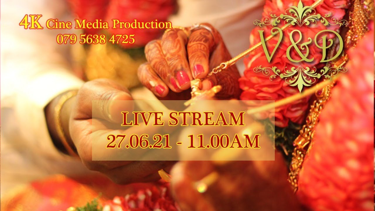 Vagee Dhanu Wedding 4K Cine Media Pro - YouTube