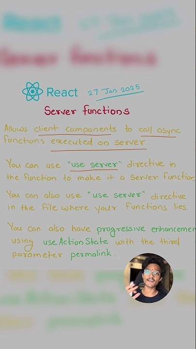 Server functions in ReactJS - YouTube