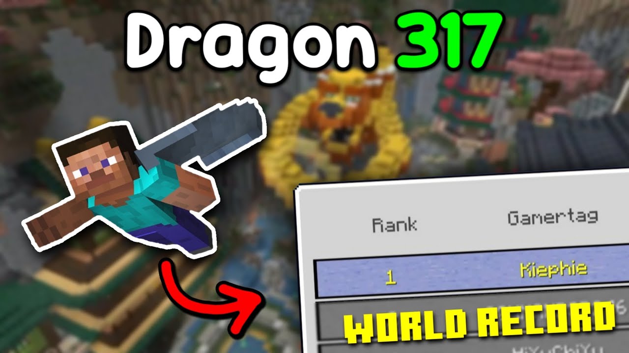 Minecraft Glide Dragon 317 Points (World Record) - YouTube