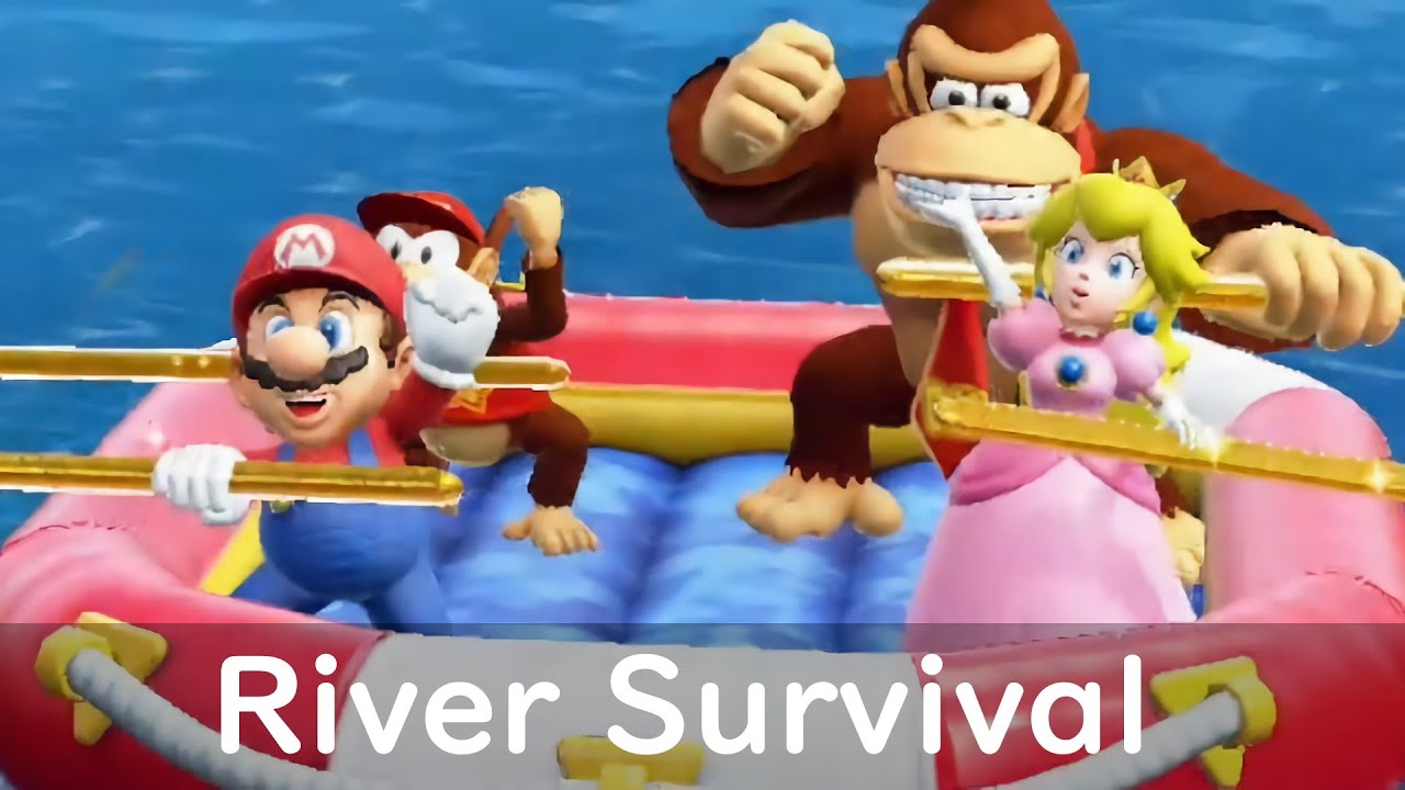 Super Mario Party River Survival Peach with Mario Donkey Kong and Diddy ...