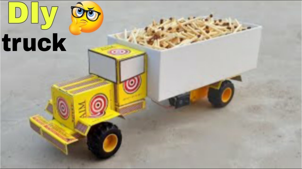 Ghar per Machis box se mini truck Kaise banaen || Machis box ka truck ...