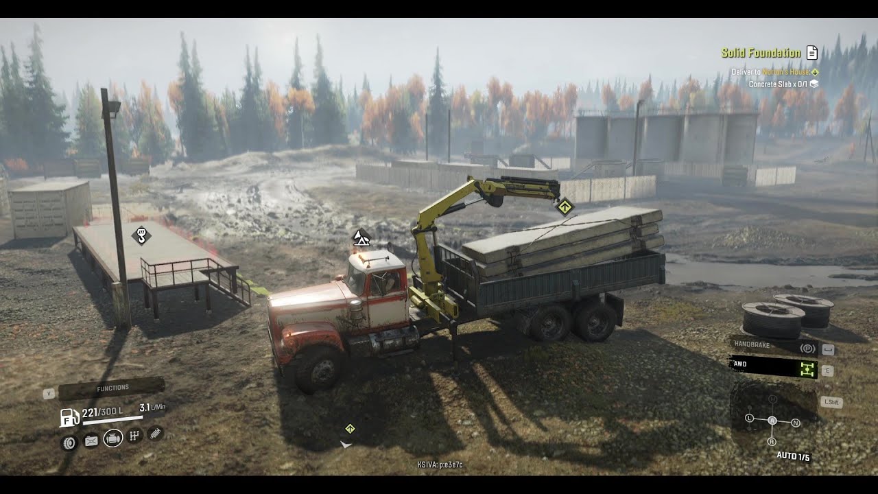 Snow Runner - White Western Star 4964 - deliver concrete slab to the ...