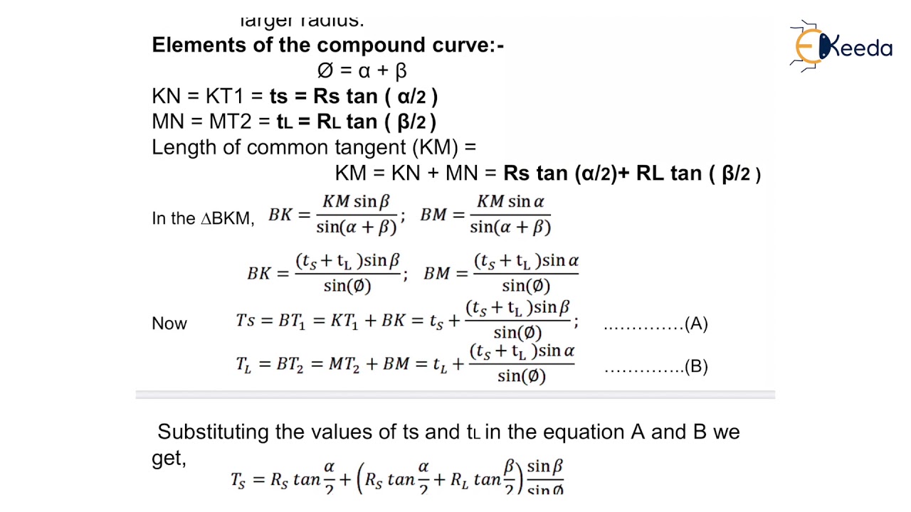 Procedure of Setting Out Compound Curve - Horizontal Curve - Surveying ...