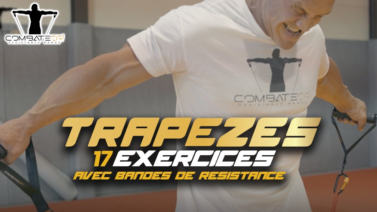 17 exercices TRAPEZES musculation avec bandes de résistance - YouTube