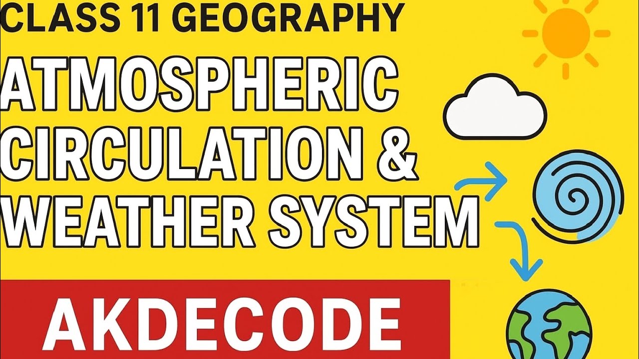 Class 11 Geography | Atmospheric Circulation & Weather System Explained ...