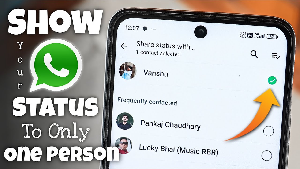How to Show Your WhatsApp Status to Only One Person | Apna WhatsApp ...
