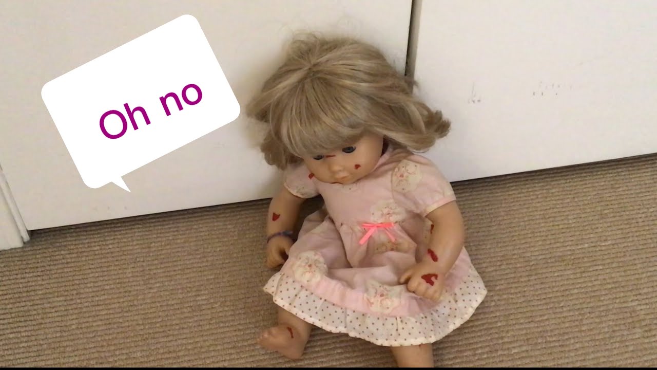 Baby doll Harper has chicken pox + how to make doll medicine - YouTube