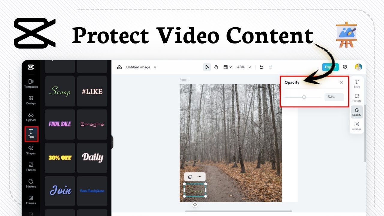 How to Make a Transparent Watermark in CapCut - YouTube