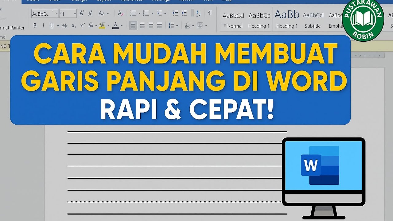 Cara Mudah Membuat Garis Panjang di Word | Rapi & Cepat! - YouTube