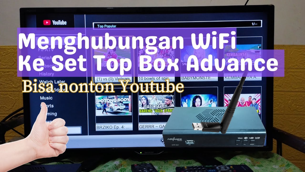 Cara menonton YouTube di STB Advance STP A01 dengan dongle wifi. Tutorial STB TV Digital - YouTube