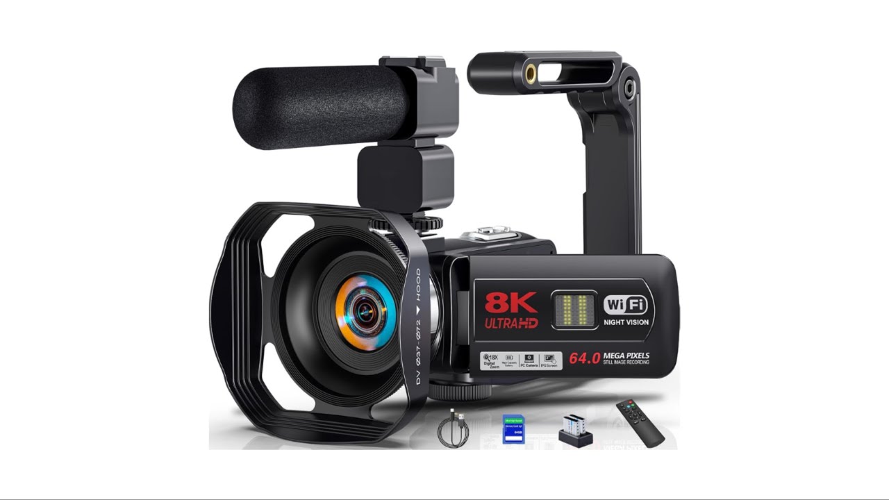 Review 8K 64MP Camcorder | WiFi Vlogging Camera with IR Night Vision ...