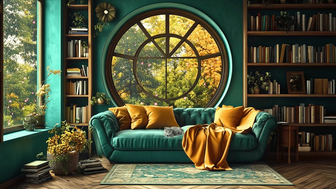 ☘️ Cozy Library Ambience – Relaxing Music for St. Patrick’s Day | Calm ...