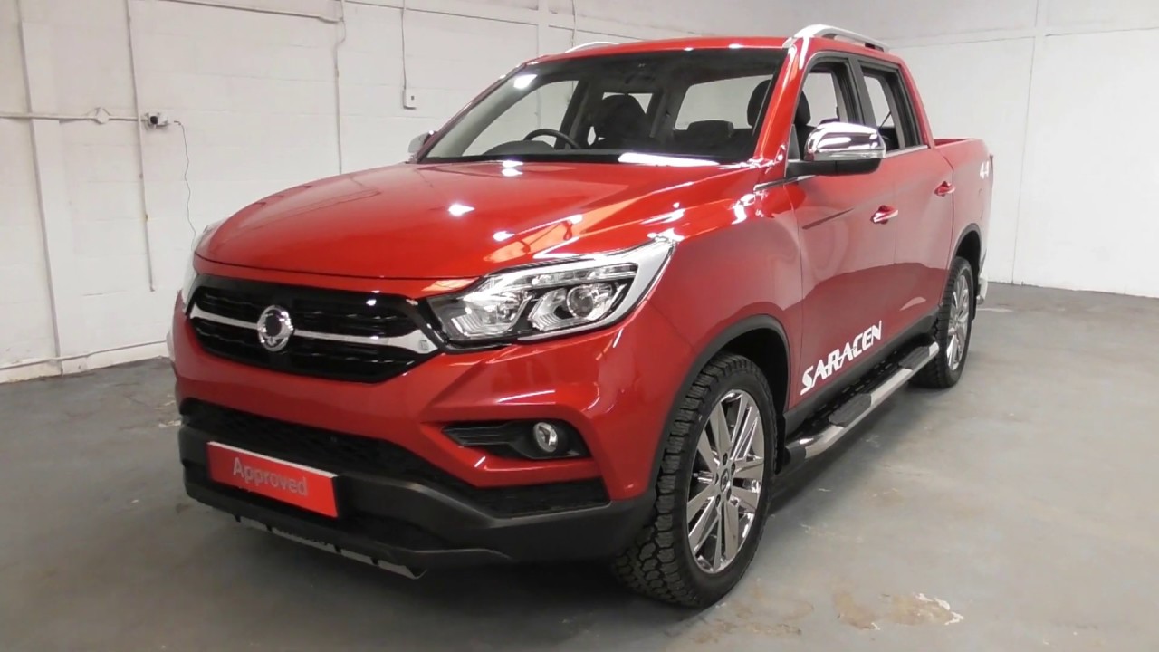 Ssangyong MUSSO 2.2 SARACEN finished in Indian Red ,video walkaround ...