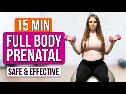 15 Minute Low Impact & Gentle Prenatal Home Workout (Follow Along)