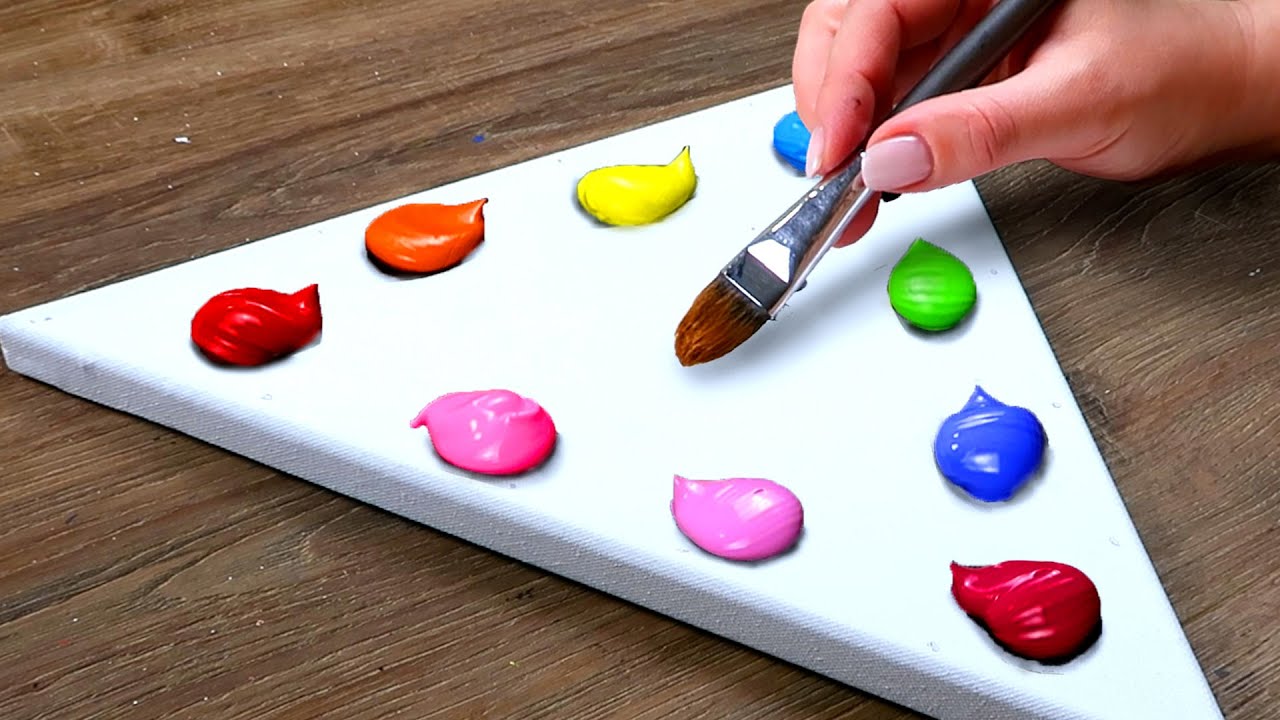 OVER 30 Mins the MOST Satisfying & Relaxing ASMR Acrylic Painting - YouTube