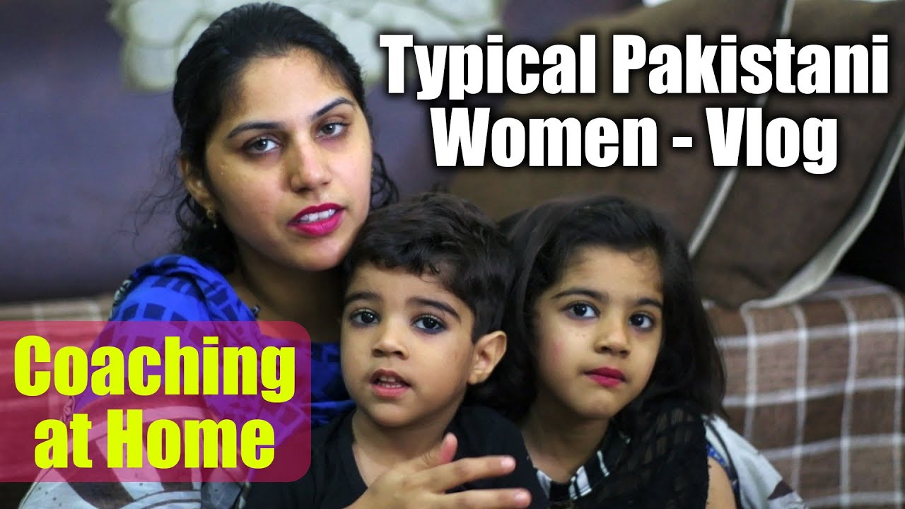 Mother Coaching her Kids for Studies at Home | Typical Pakistani Woman ...