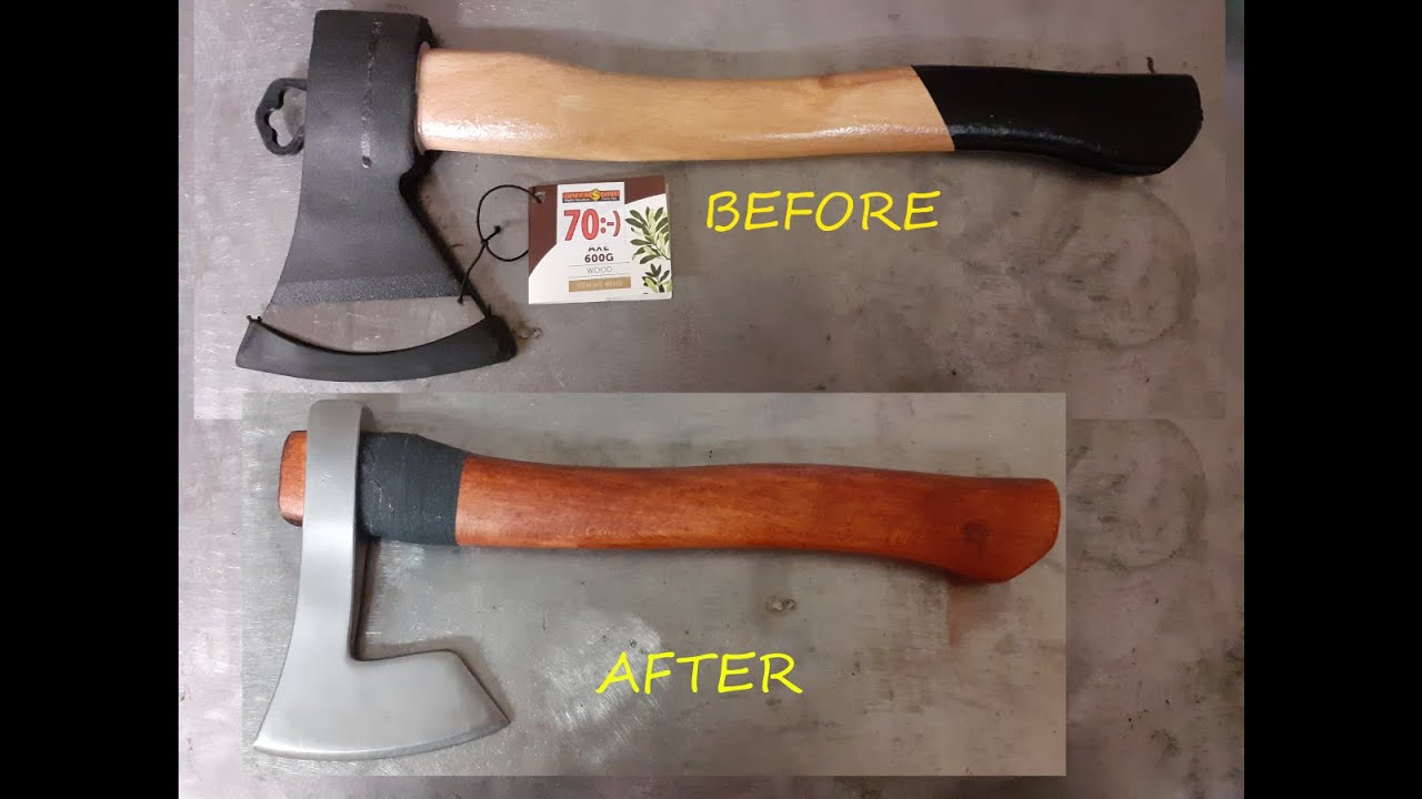 How to turn a Cheap $ axe, into more expensive $$$$ axe. - YouTube