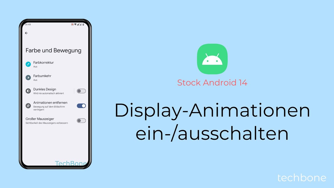 Display-Animationen einschalten oder ausschalten [Android 14] - YouTube