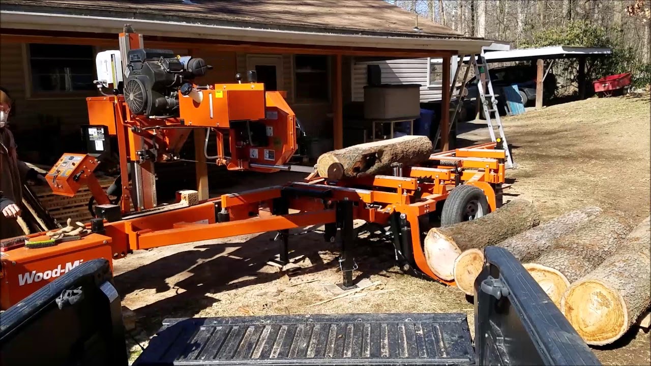 Milling Cherry on the Wood Mizer LT35HD - YouTube